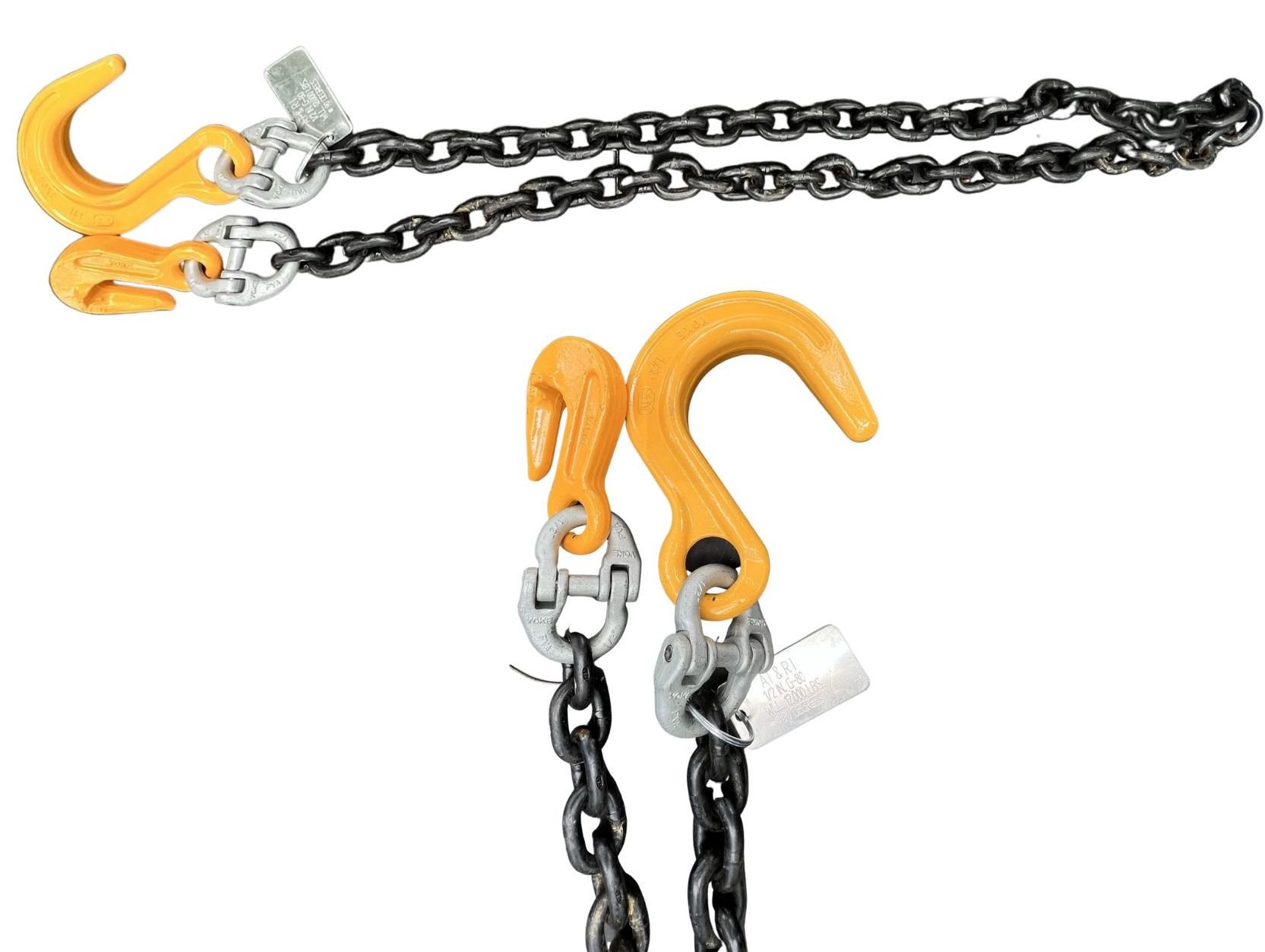 Grade 80 1 2 X 8 Chain With Yoke Grade 80 1 2 Foundry Grab Hooks